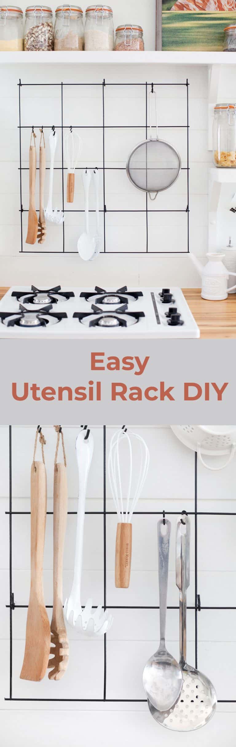 DIY Wire Utensil Rack - A Beautiful Mess