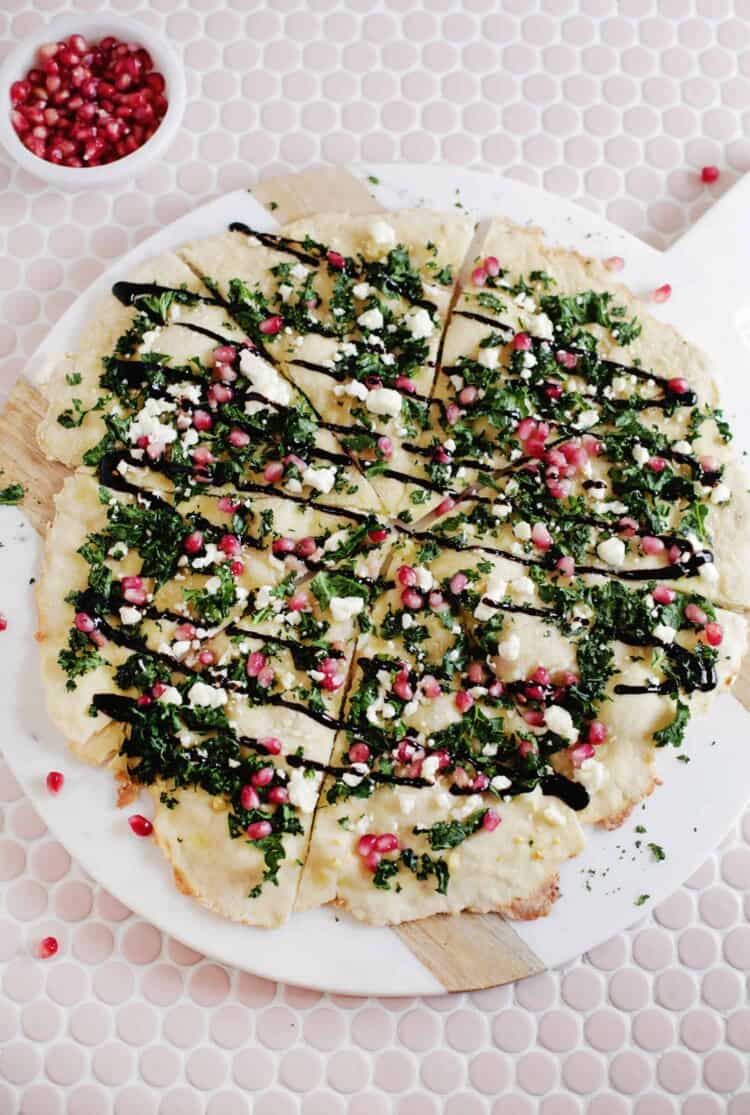 Pomegranate, Kale and Balsamic Pizza - A Beautiful Mess