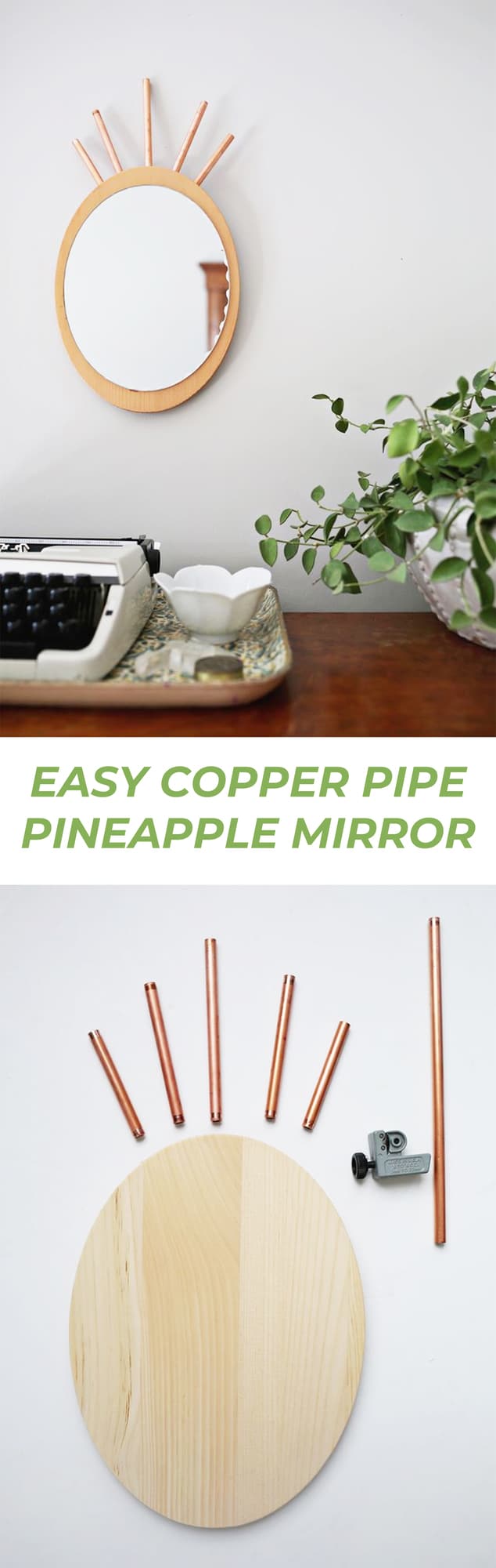 Copper Pipe Pineapple Mirror DIY - A Beautiful Mess