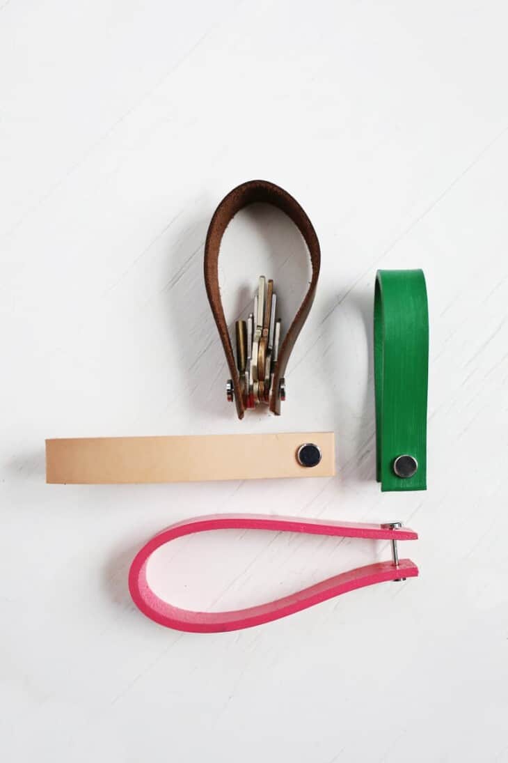 Leather Keychain DIY - A Beautiful Mess