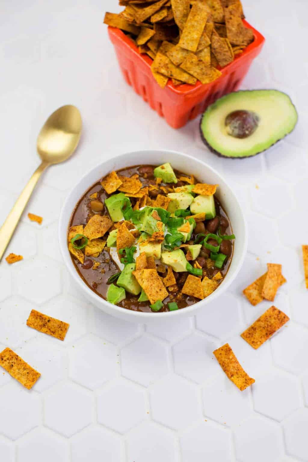 Baked Chili Cheese Chips - A Beautiful Mess