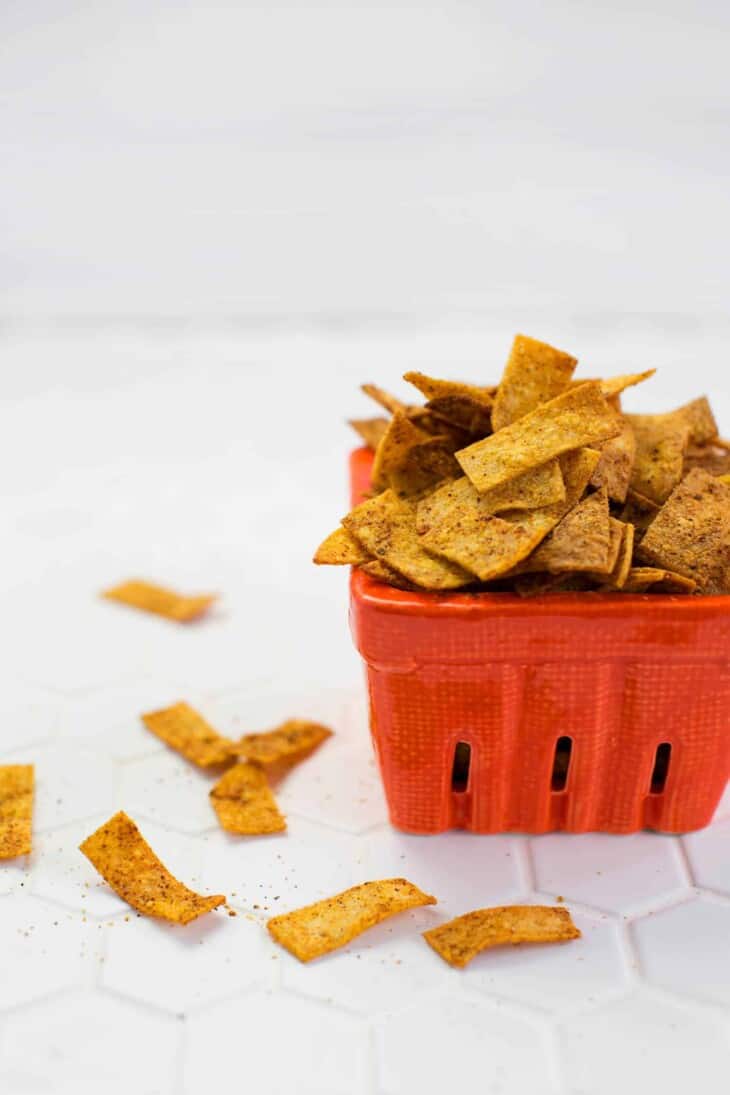 Baked Chili Cheese Chips - A Beautiful Mess