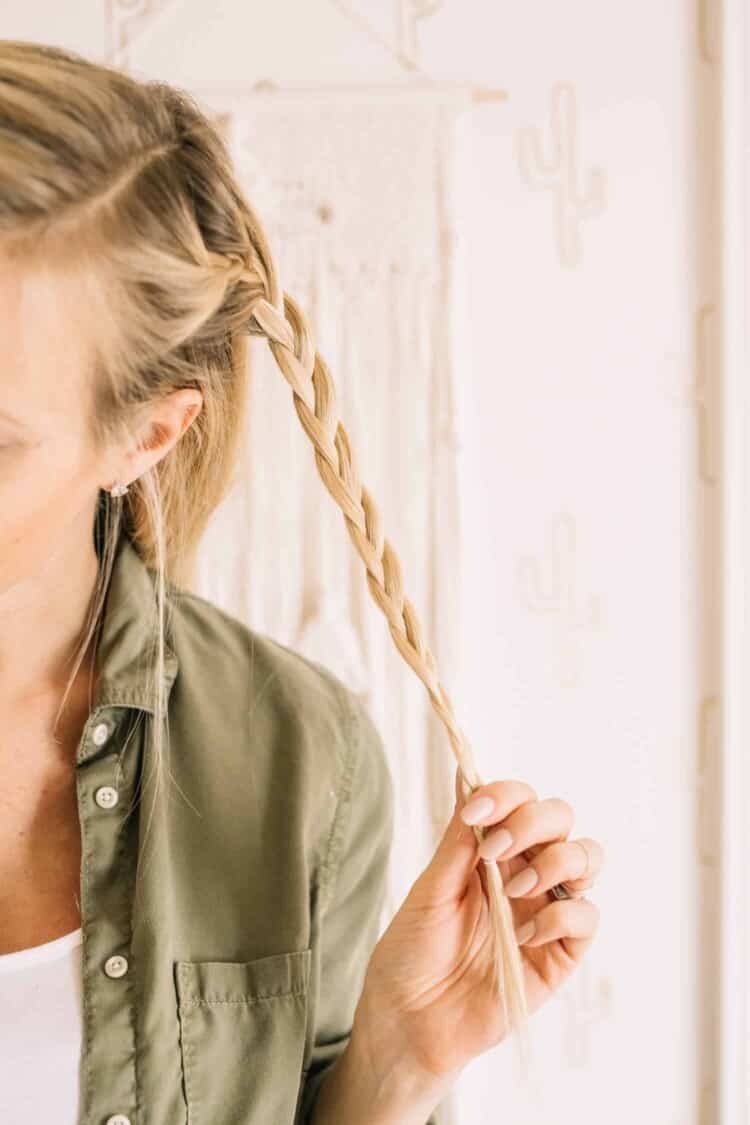 French Braid Half-Crown - A Beautiful Mess