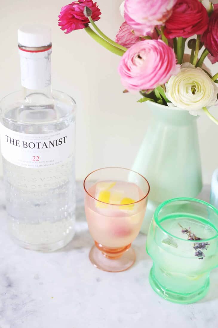 Gin Fix with Infused Ice Cubes - A Beautiful Mess