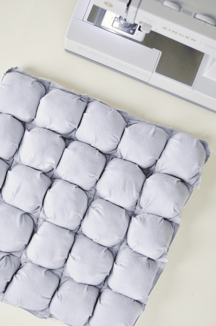Make Your Own Puff Quilted Pillow Cover - A Beautiful Mess