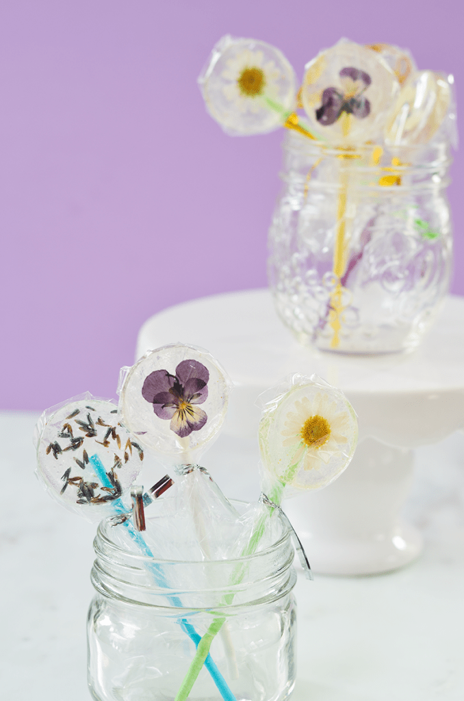How to Make Lollipops With Edible Flowers - A Beautiful Mess