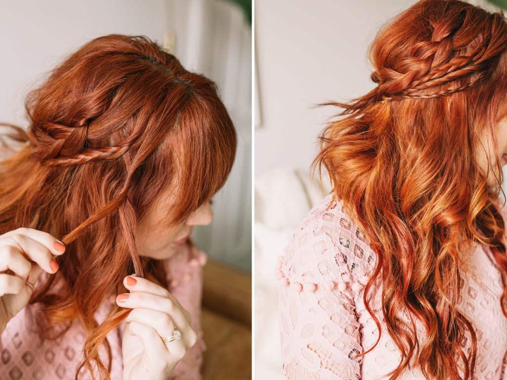 Braided Wavy Boho Hair Tutorial - A Beautiful Mess