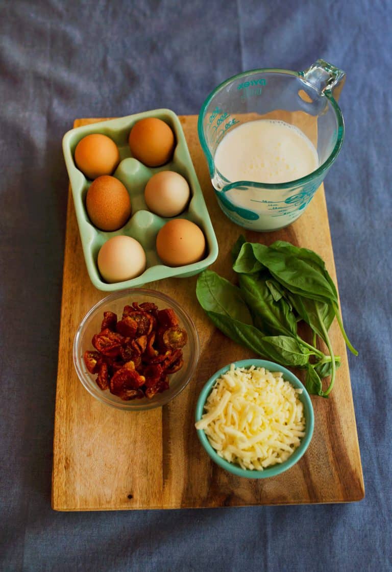 Oven Roasted Tomato, Basil, and Mozzarella Quiche - A Beautiful Mess