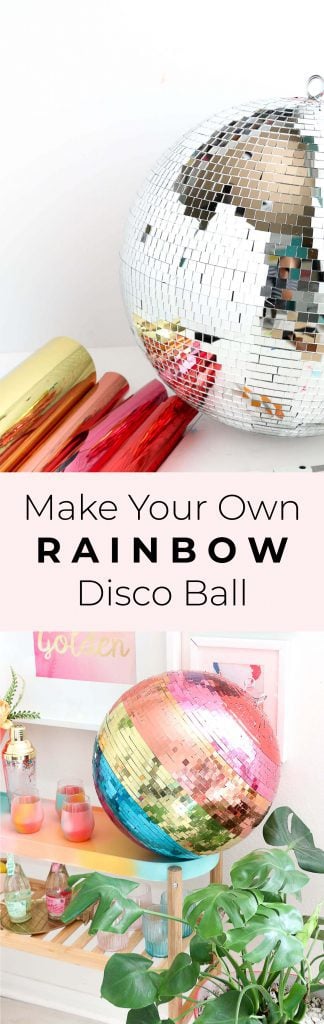 Make Your Own Rainbow Disco Ball! - A Beautiful Mess