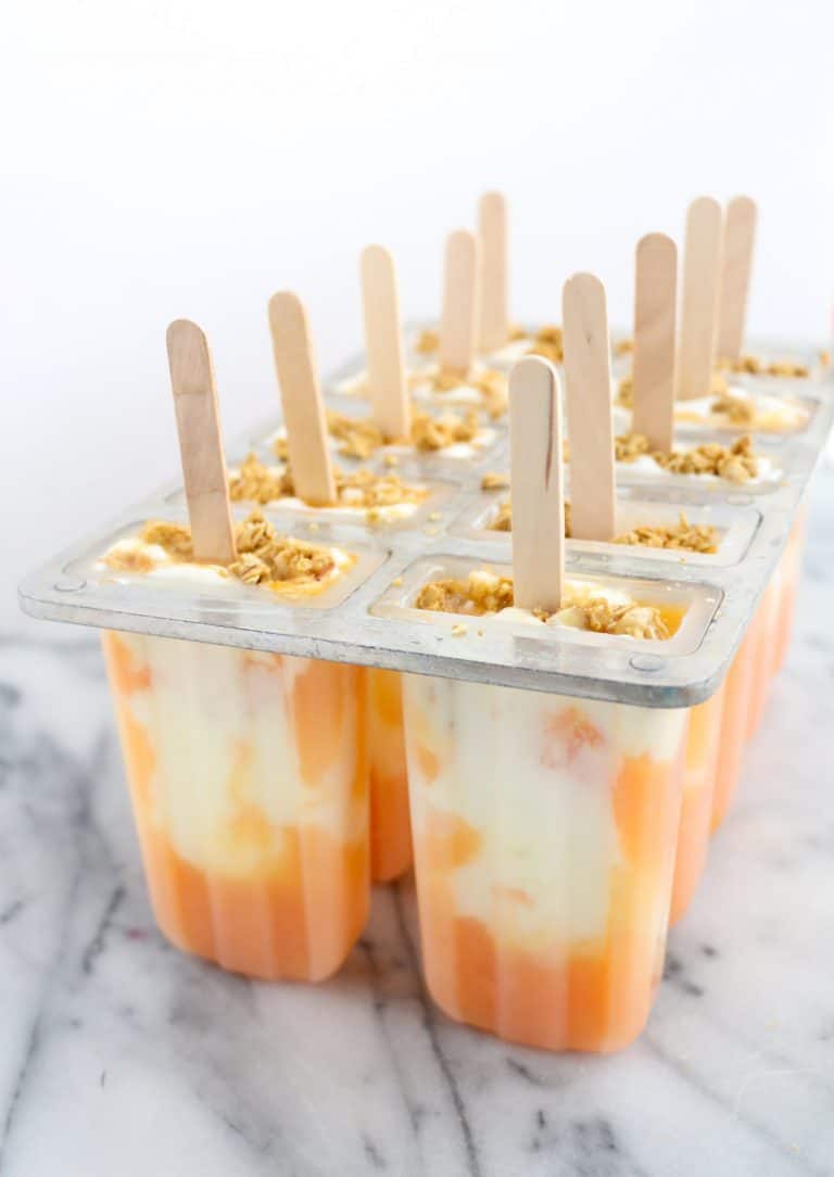 Healthy Mandarin Orange Cream Popsicles - A Beautiful Mess