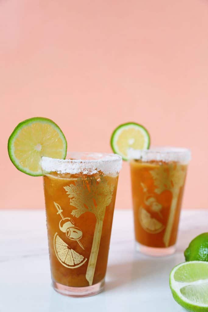 Spicy Mango Michelada - A Beautiful Mess