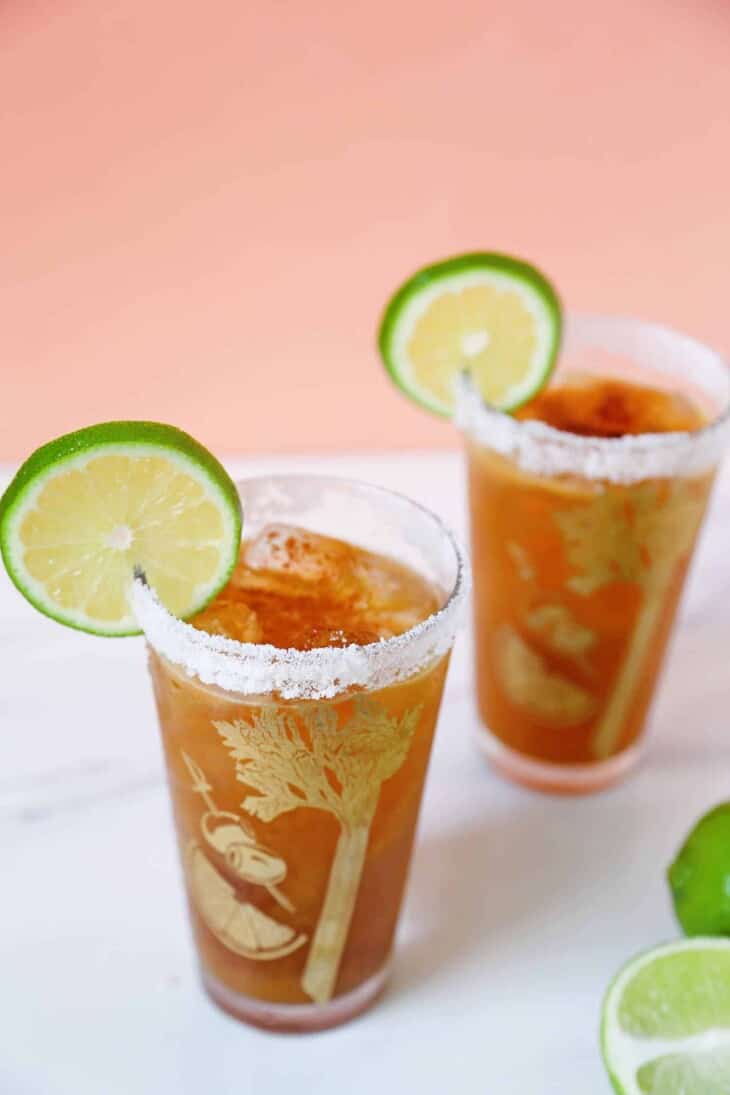 Spicy Mango Michelada - A Beautiful Mess