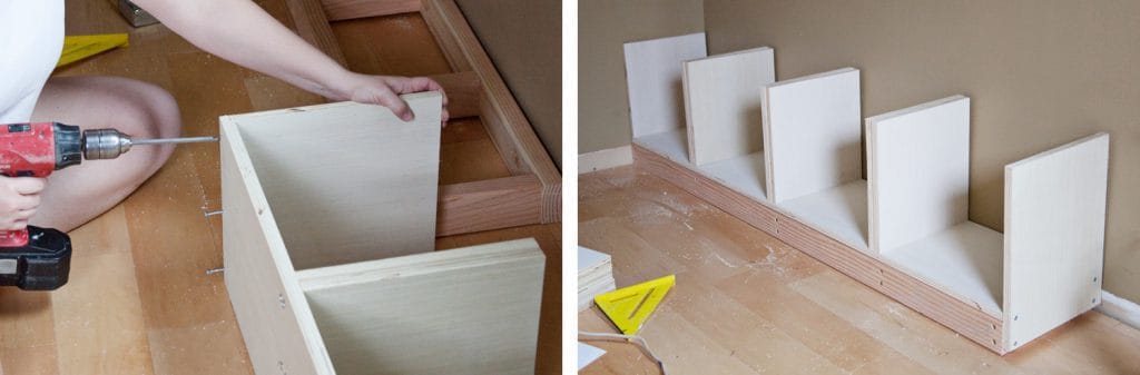 Built-In IKEA Billy Bookcase Hack - A Beautiful Mess