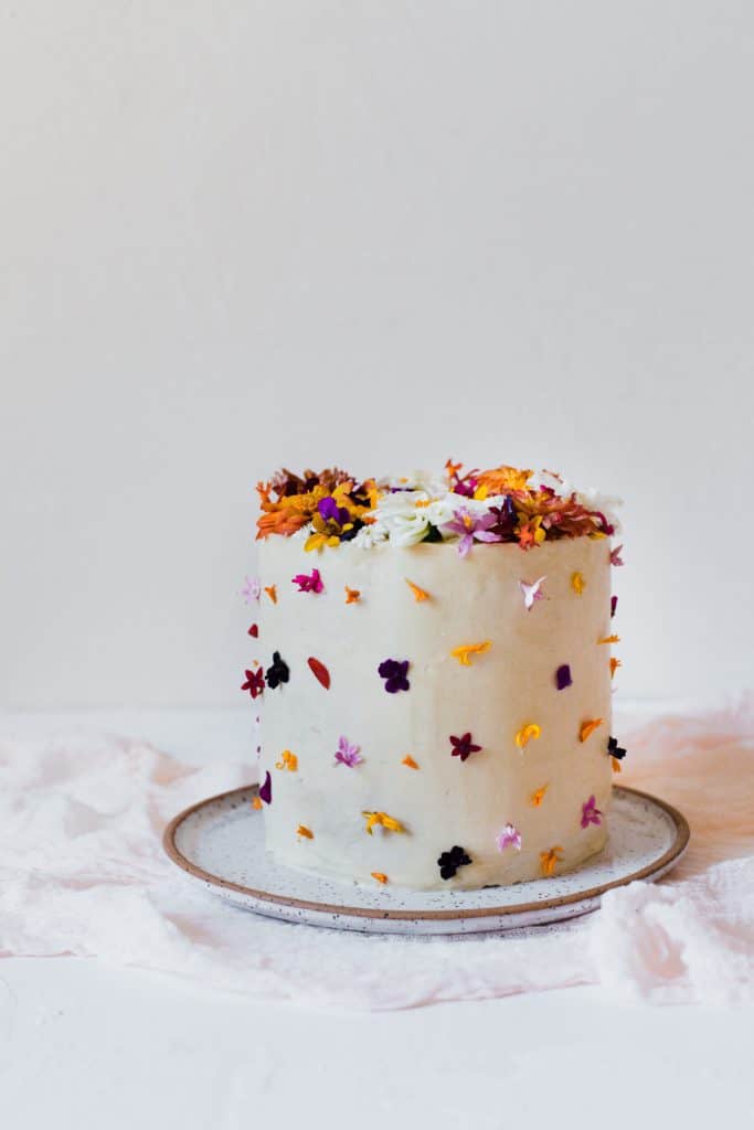 How to Use Edible Flowers on Cake - A Beautiful Mess