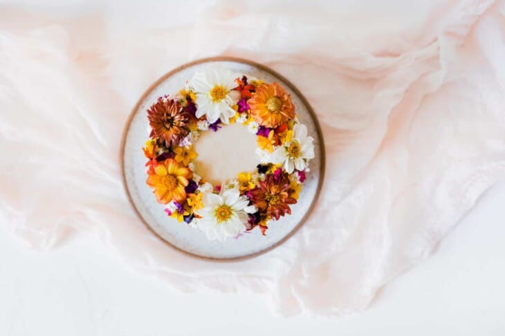 How to Use Edible Flowers on Cake - A Beautiful Mess