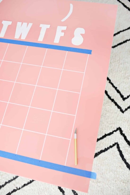 Easy Oversized Acrylic Calendar - A Beautiful Mess