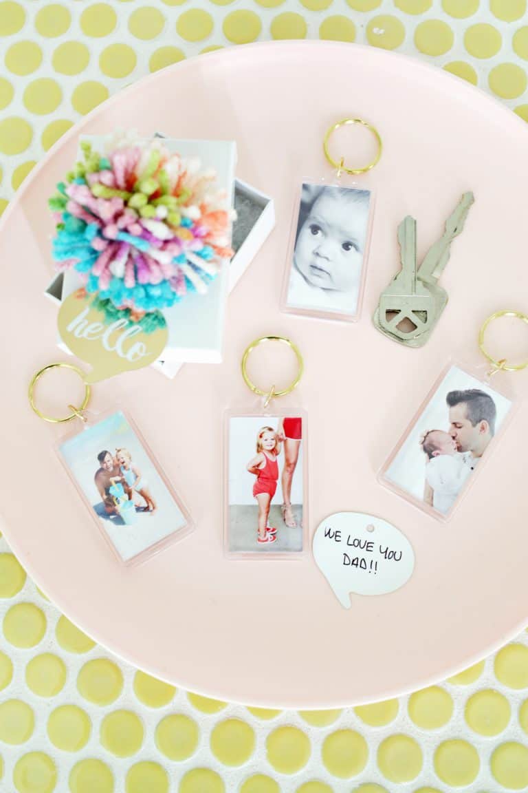 Easy Photo Keychain DIY - A Beautiful Mess