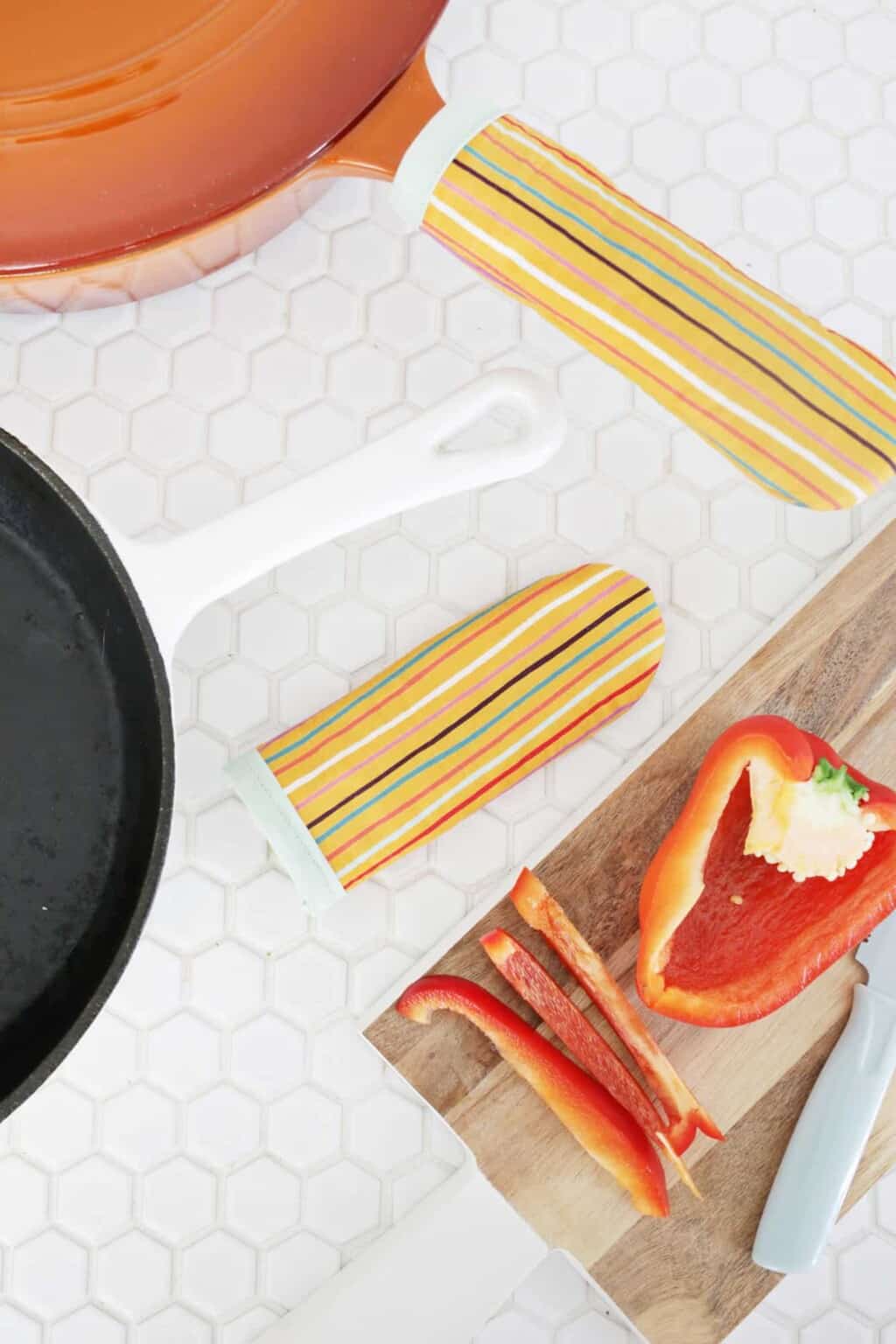Cast Iron Skillet Handle Cover DIY - A Beautiful Mess
