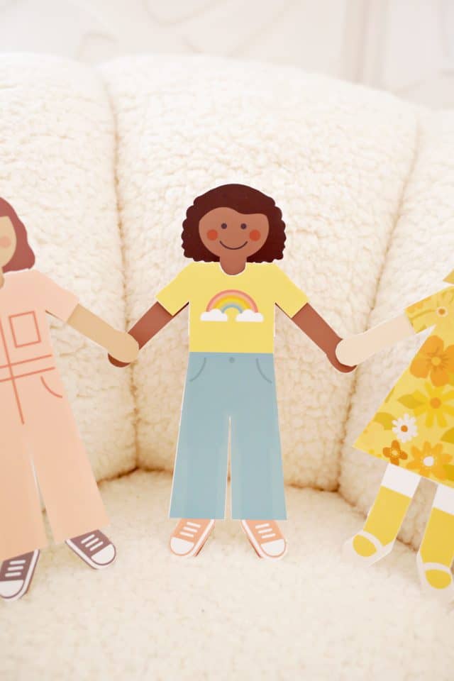 DIY Paper Dolls (with Free Printables!) - A Beautiful Mess