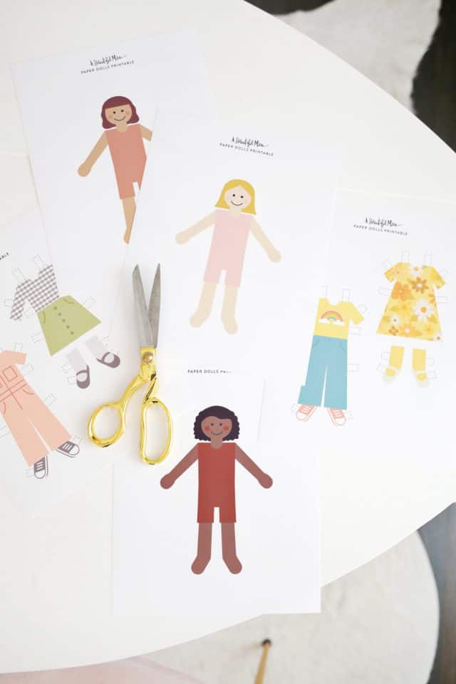 DIY Paper Dolls (with Free Printables!) - A Beautiful Mess