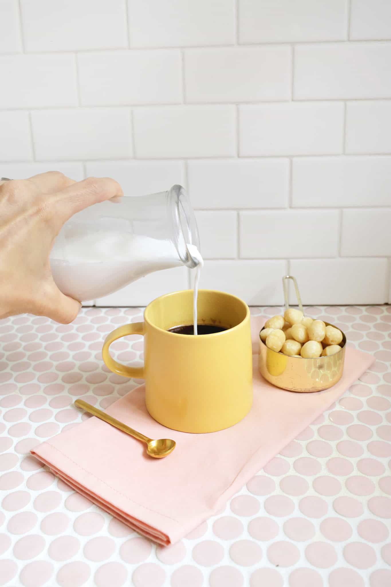 Macadamia Nut Coffee Creamer - A Beautiful Mess