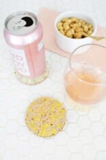 Acrylic Glitter Coaster DIY - A Beautiful Mess