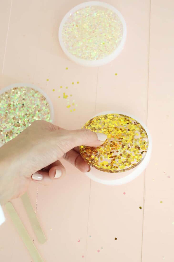 Acrylic Glitter Coaster DIY - A Beautiful Mess