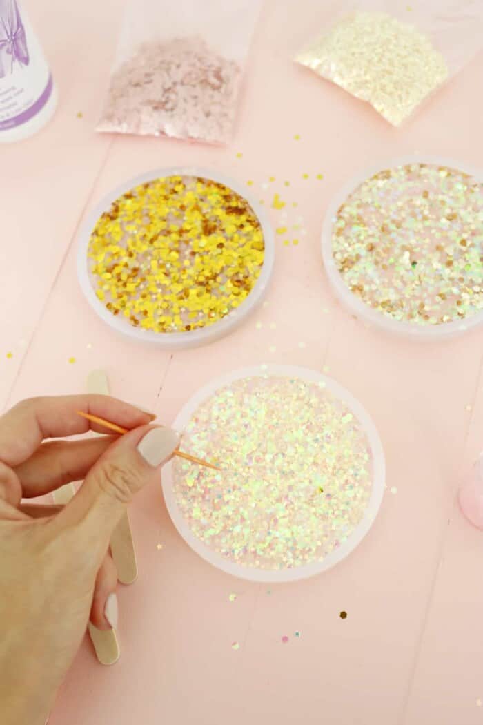 Acrylic Glitter Coaster DIY - A Beautiful Mess