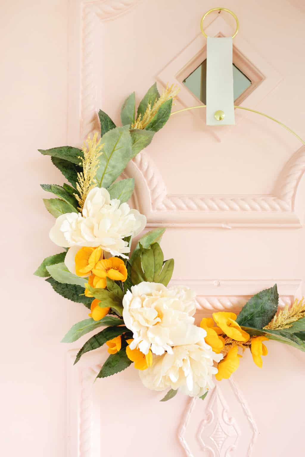Modern Hoop Wreath DIY - A Beautiful Mess