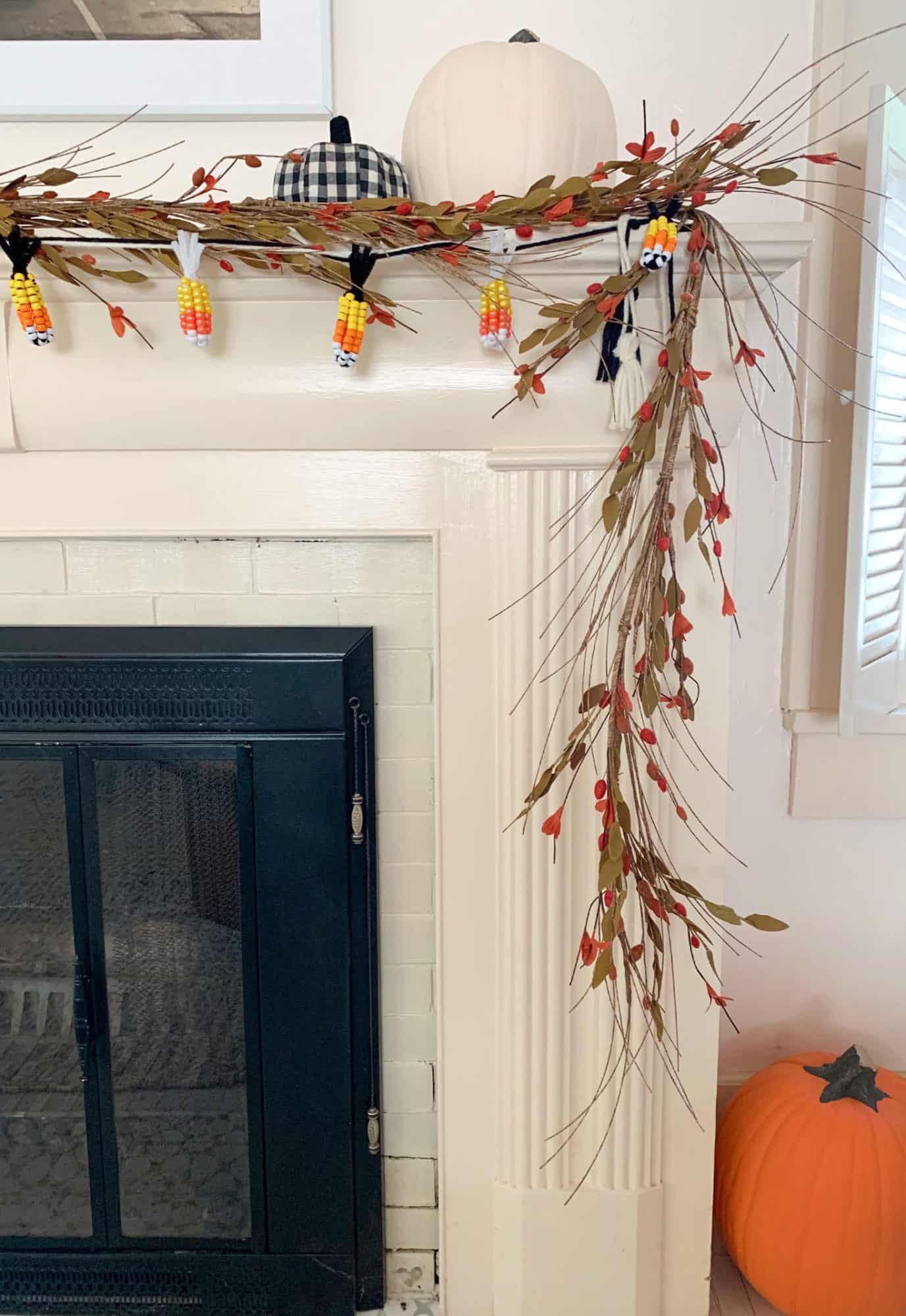 DIY Candy Corn Garland - A Beautiful Mess