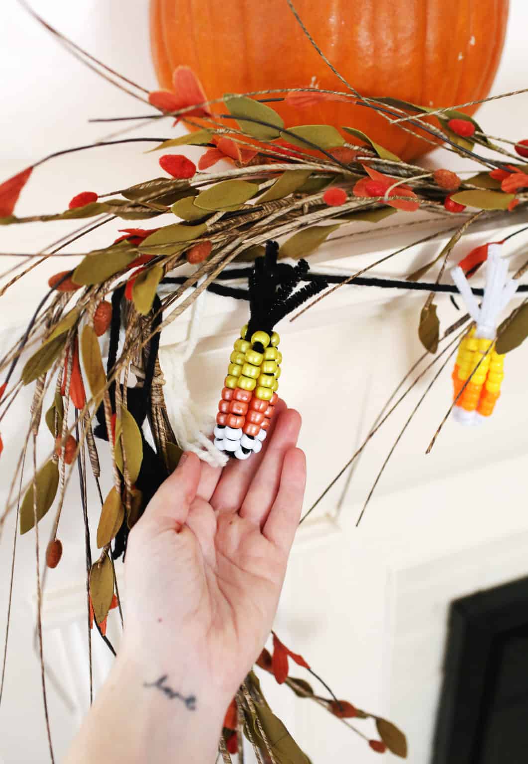 DIY Candy Corn Garland - A Beautiful Mess