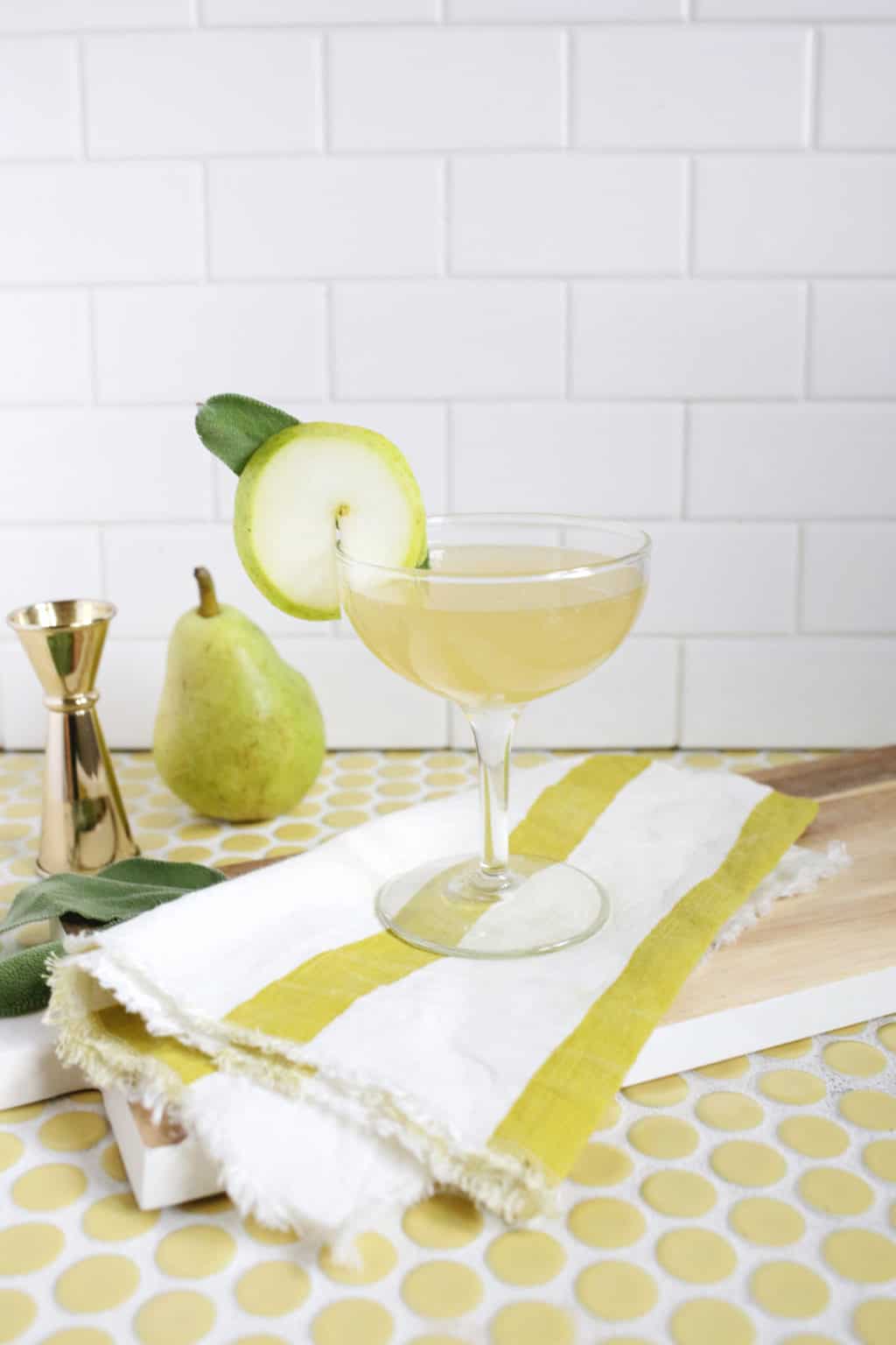 Sparkling Spiced Pear + Ginger Cocktail - A Beautiful Mess