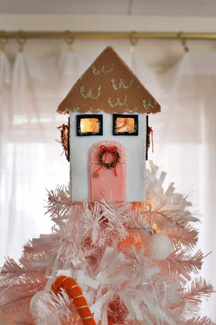 House Christmas Tree Topper DIY - A Beautiful Mess