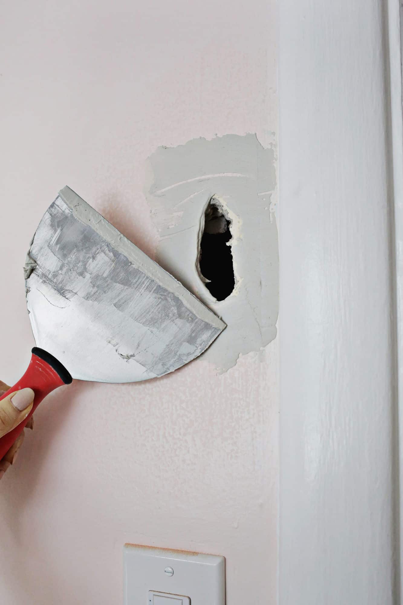 Easy Hack To Patch A Drywall Hole - A Beautiful Mess
