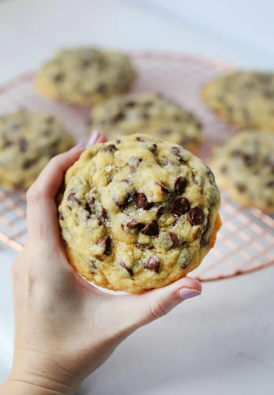 Giant Chocolate Chip Cookies - A Beautiful Mess