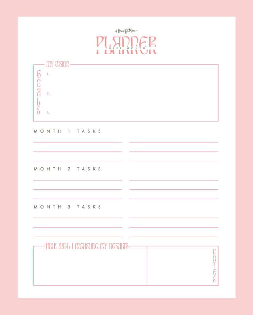 3 Month Planner Printable A Beautiful Mess 3 Month Planner Printable A Beautiful Mess