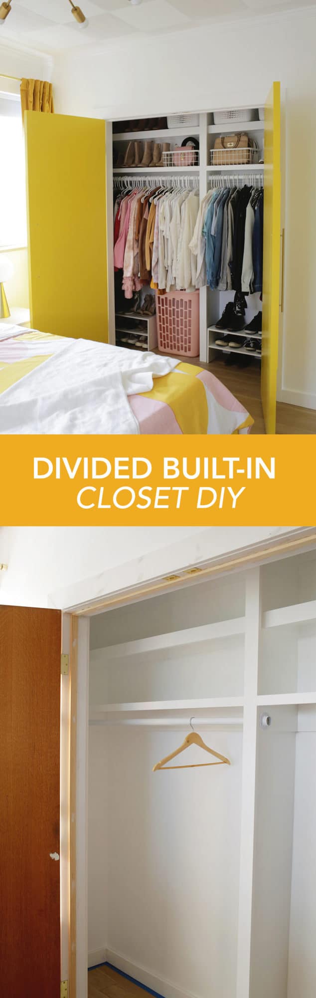 Divided Built-In Closet DIY - A Beautiful Mess