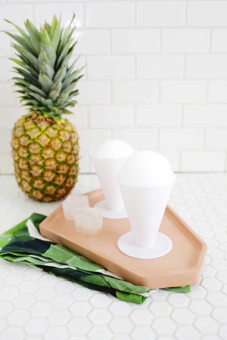 Pina Colada Snow Cone - A Beautiful Mess
