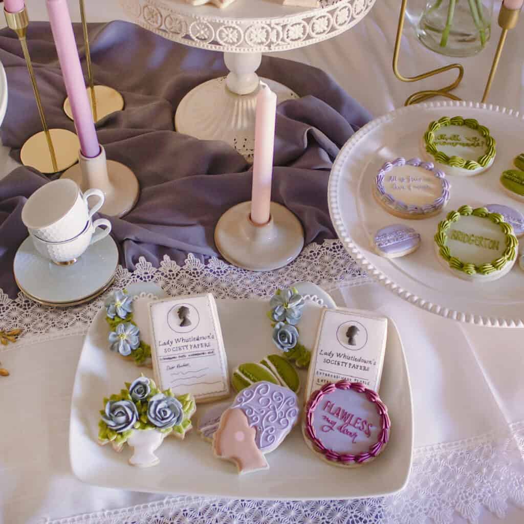 Bridgerton-Inspired Royal Icing Cookies - A Beautiful Mess