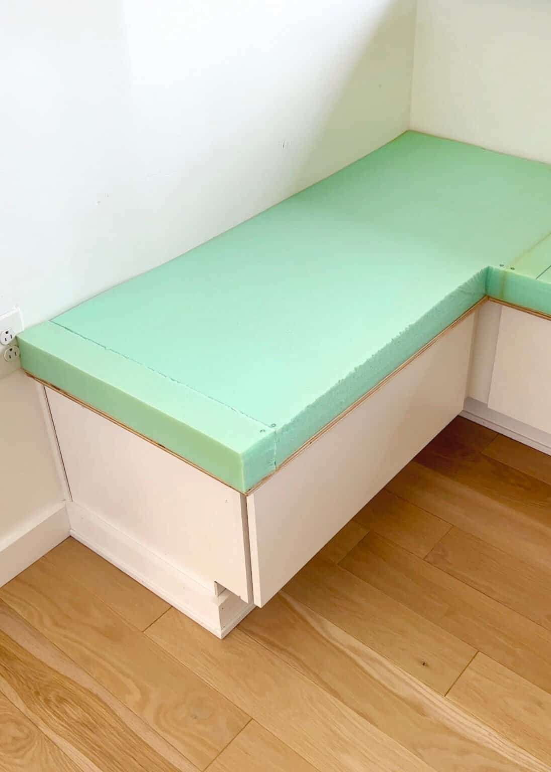 Pink Channel Tufted Banquette DIY - A Beautiful Mess