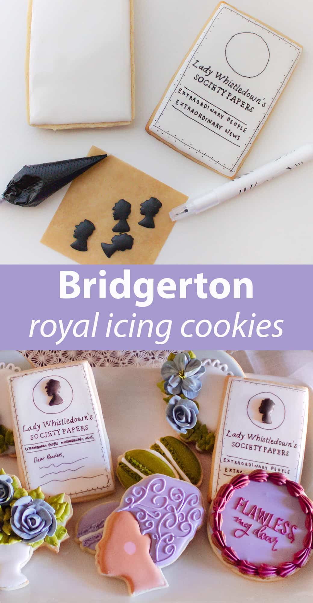 Bridgerton-Inspired Royal Icing Cookies - A Beautiful Mess