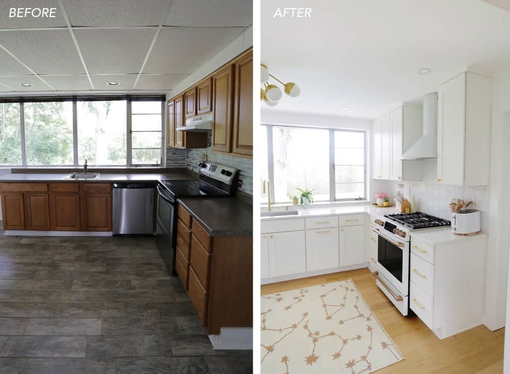 Pink and White Kitchen Makeover (Before + After) - A Beautiful Mess