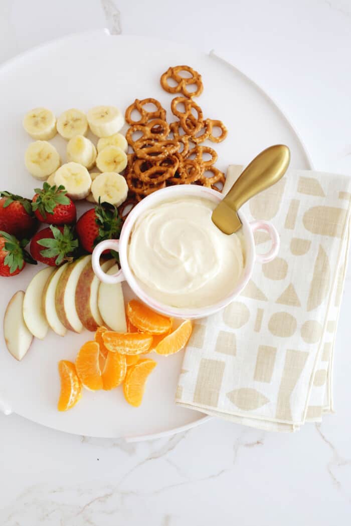 Cream Cheese Fruit Dip - A Beautiful Mess