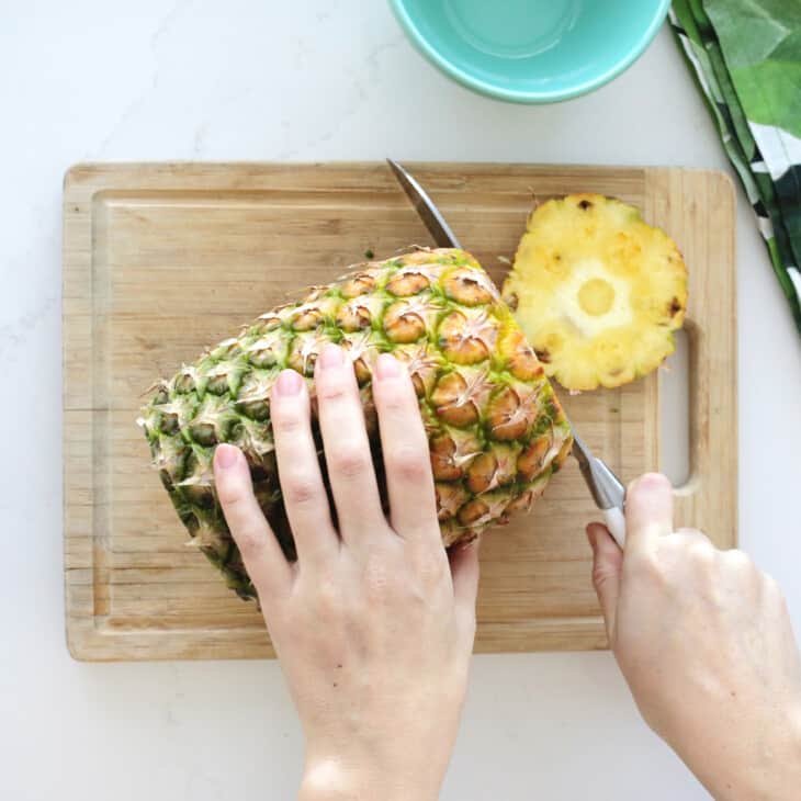 How to Cut A Pineapple (Step-By-Step With Video!) - A Beautiful Mess