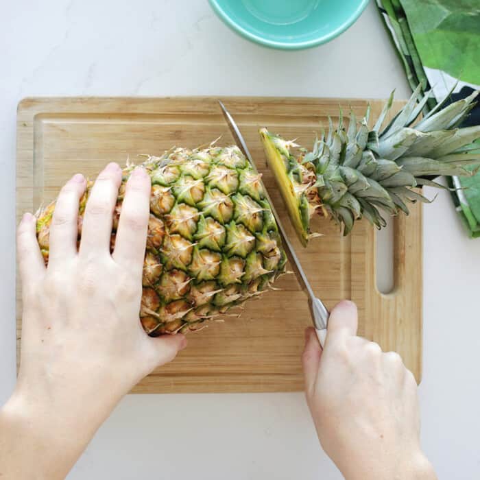 How to Cut A Pineapple (Step-By-Step With Video!) - A Beautiful Mess