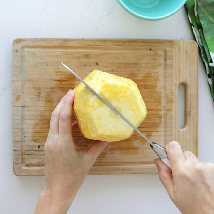 How to Cut A Pineapple (Step-By-Step With Video!) - A Beautiful Mess