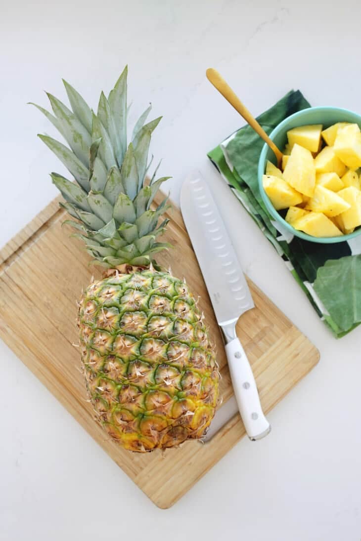 How to Cut A Pineapple (Step-By-Step With Video!) - A Beautiful Mess