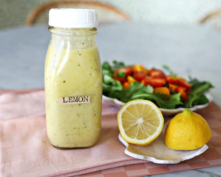 Lemon Vinaigrette Salad Dressing - A Beautiful Mess