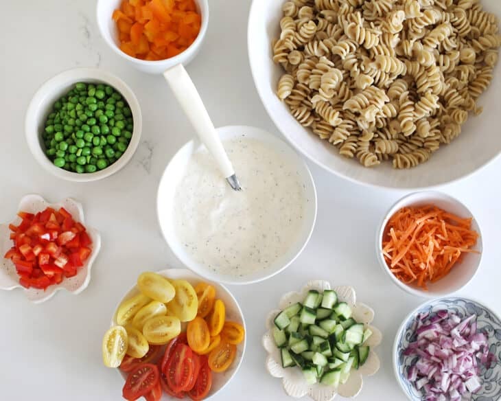 Creamy Pasta Salad - A Beautiful Mess