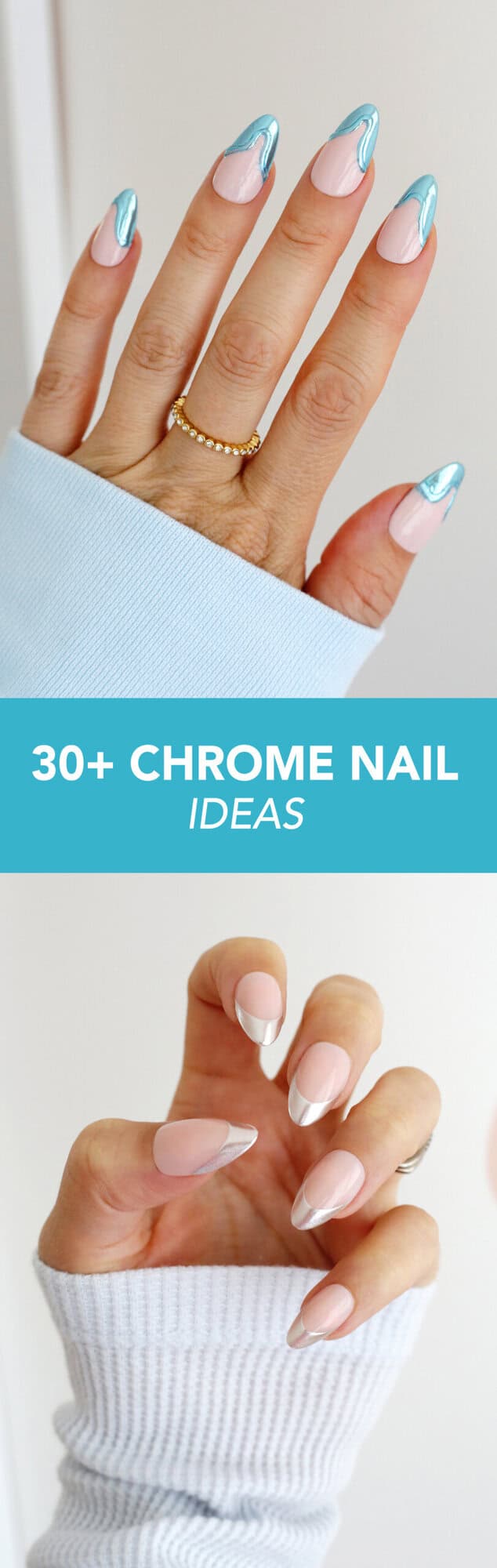 30+ Chrome Nail Designs - A Beautiful Mess